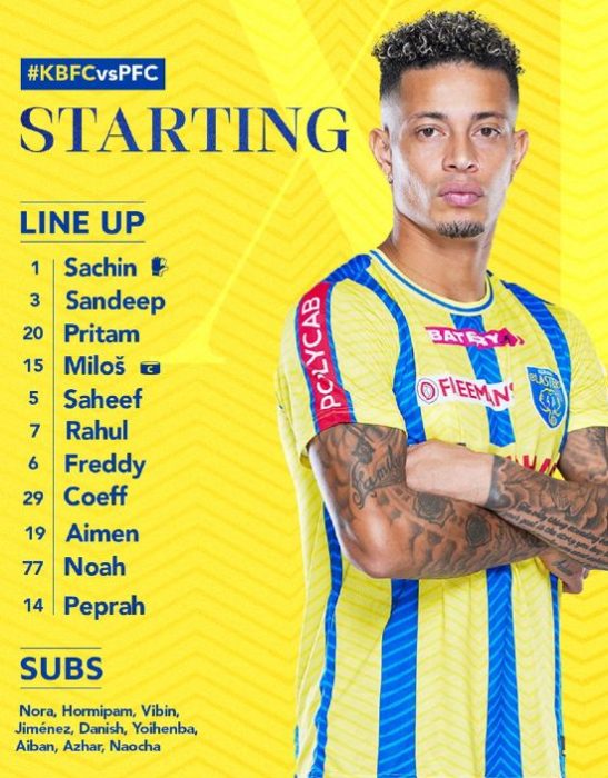 Kerala Blasters vs Punjab FC Lineups 2024 & Timeline | KBFC PFC 1-2 ...