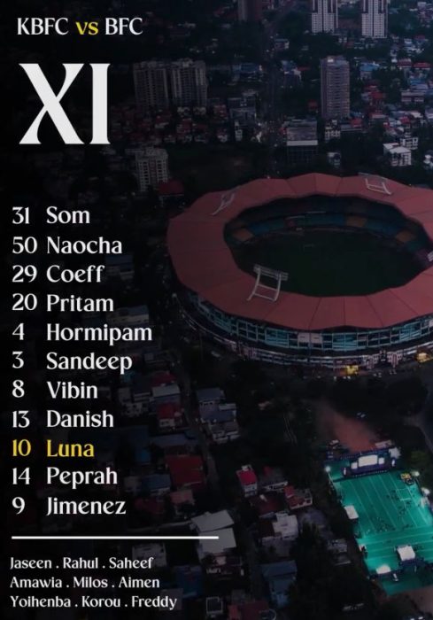 Kerala Blasters vs Bengaluru FC Lineups Stats & Timeline October 2024 | KBFC 1-3 BFC | Soccer ...