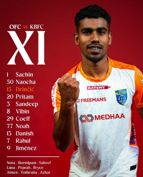 Odisha FC vs Kerala Blasters Lineups & Timeline October 2024 | OFC 2-2 ...