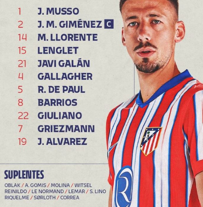 FC Barcelona vs Atletico Madrid 4-4 Starting Lineups Copa del Rey ...