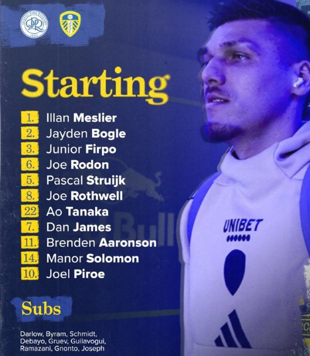 Queens Park Rangers vs Leeds United FC Lineups & Timeline March 2025 ...