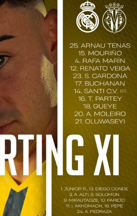 Real Madrid vs Villarreal Lineups October 2025 Timeline Stats | RMA 3-2 ...